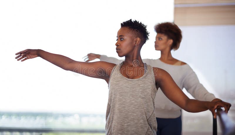 Dancing As One. Two Young Dancers in the Studio. Stock Image - Image of ...