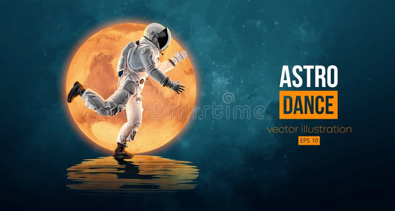 Dancing Astronaut in Outer Space, Vector Stock Vector - Illustration of ...