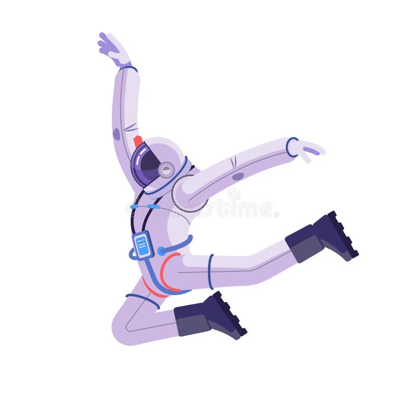 Dancing Astronaut. Cosmonaut Performing Modern Dance Stock Vector ...