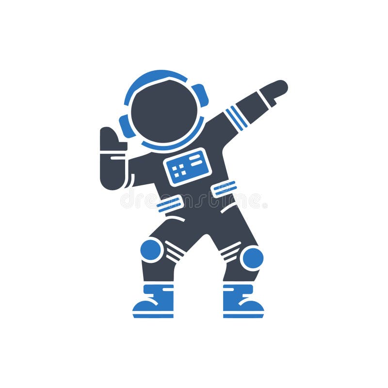 Dancing astronaut icon stock vector. Illustration of symbol - 376289514