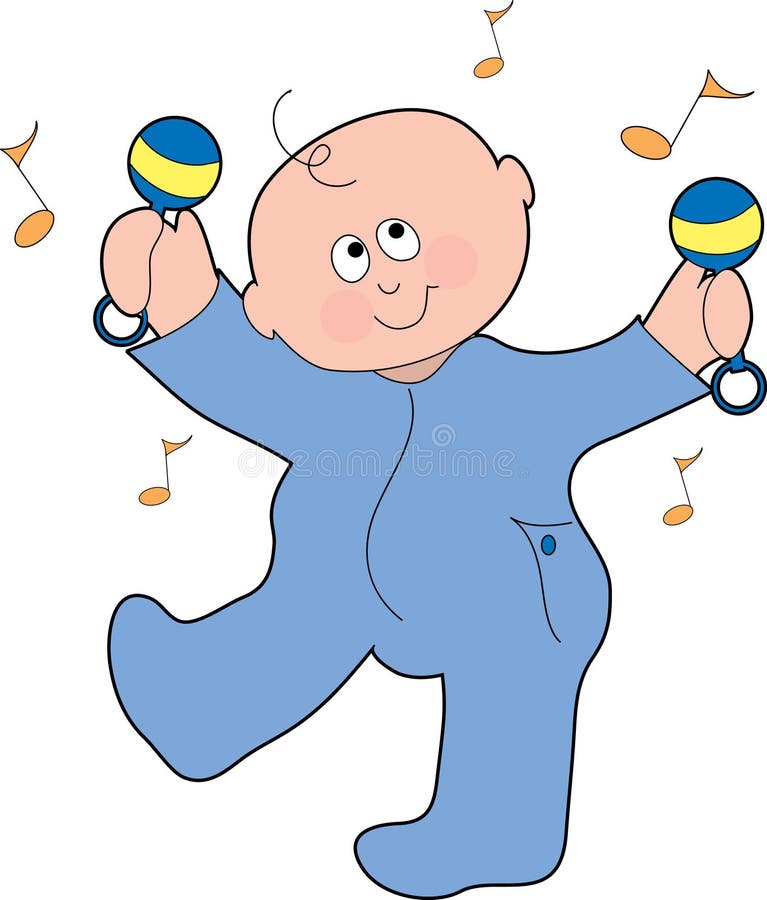 Dancing Baby Boy stock illustration. Illustration of little - 1388751