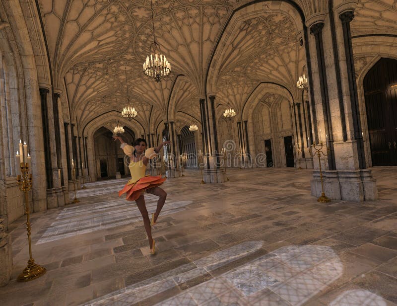 Dancing in the Ballroom stock illustration. Illustration of marble ...