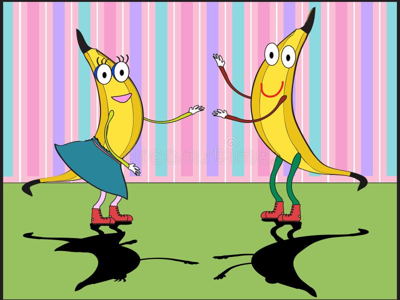 Dancing bananas cartoon stock illustration. Illustration of chorus ...