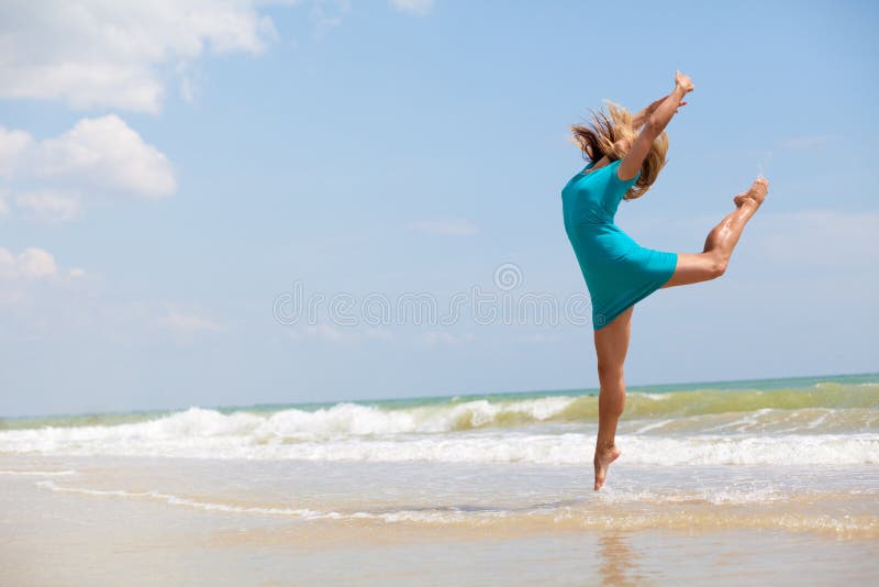 Dancing on the beach stock image. Image of beautiful - 10668507