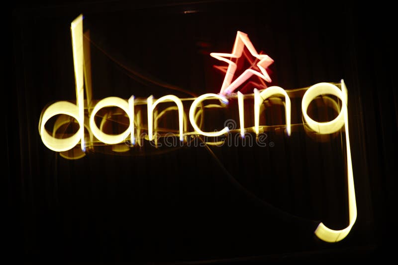 Dancing blinking banner stock photo. Image of club, entertainment ...