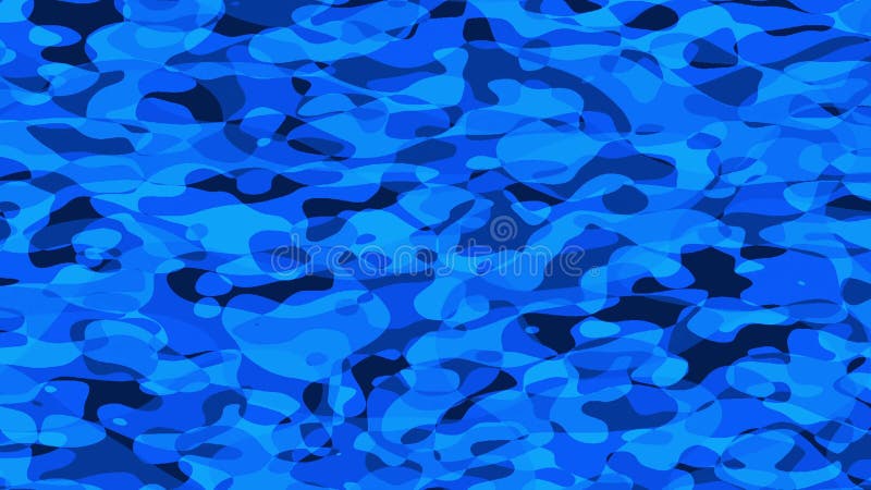 Dancing Blob Solid Blue Color Water Ripple Loop Stock Video - Video of ...