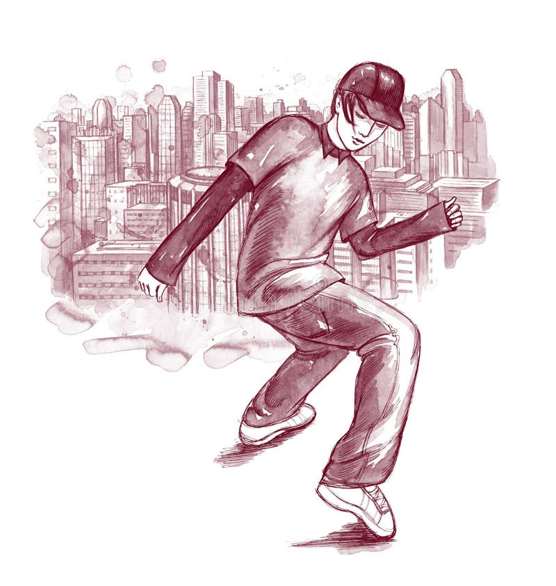 Dancing boy stock illustration. Illustration of action - 22200447