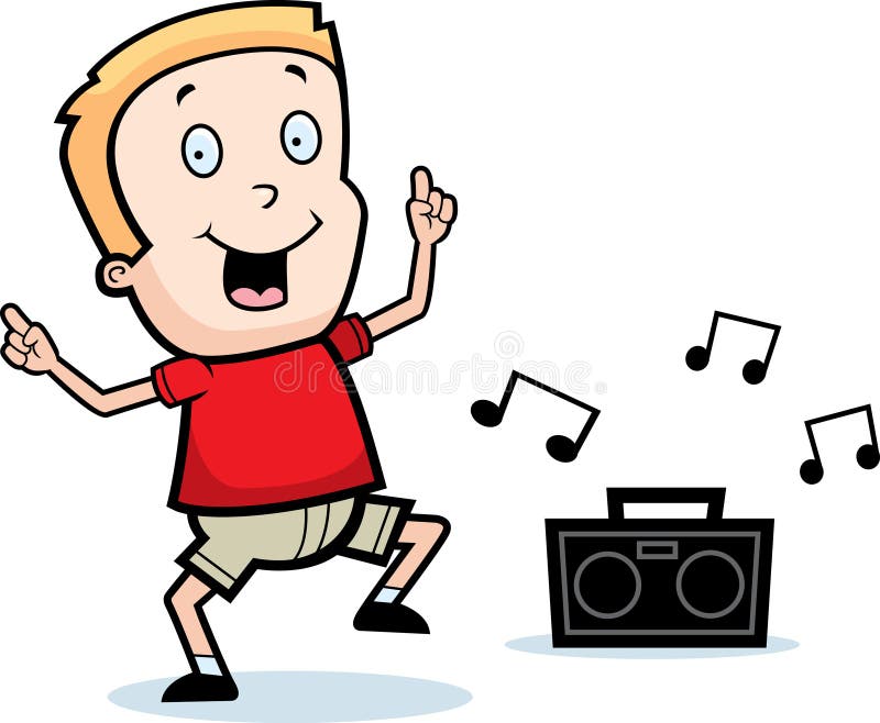 Dancing Boy stock vector. Illustration of radio, vector - 9173799