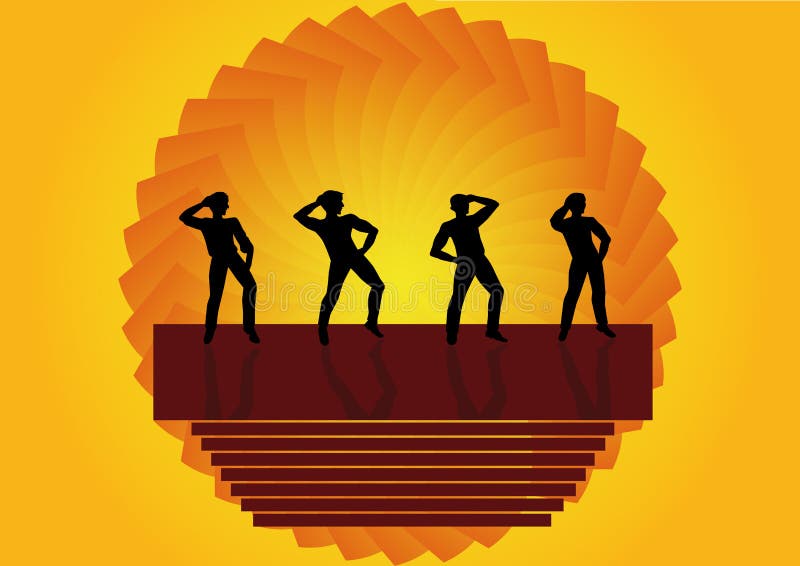 Dancing boys stock vector. Illustration of movement, modern - 23921748