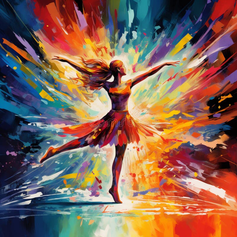 Dancing Brushes Kaleidoscopic Ballet Colors Stock Photos - Free ...