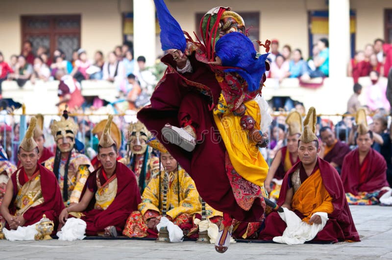 Dancing buddhists lama editorial stock image. Image of asia - 20058449
