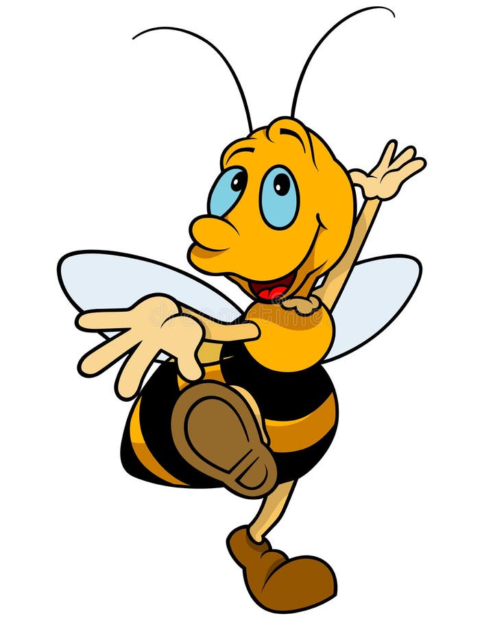 Honey Bee Dancing Clip Art
