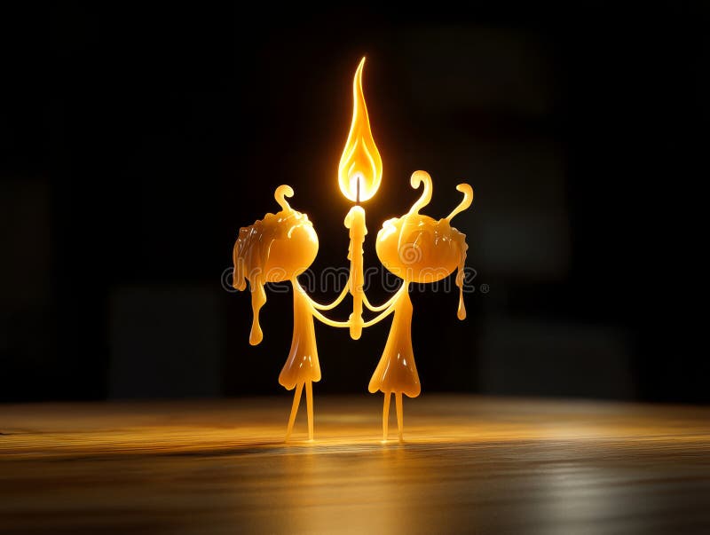 Dancing candle couple stock illustration. Illustration of young - 362555352