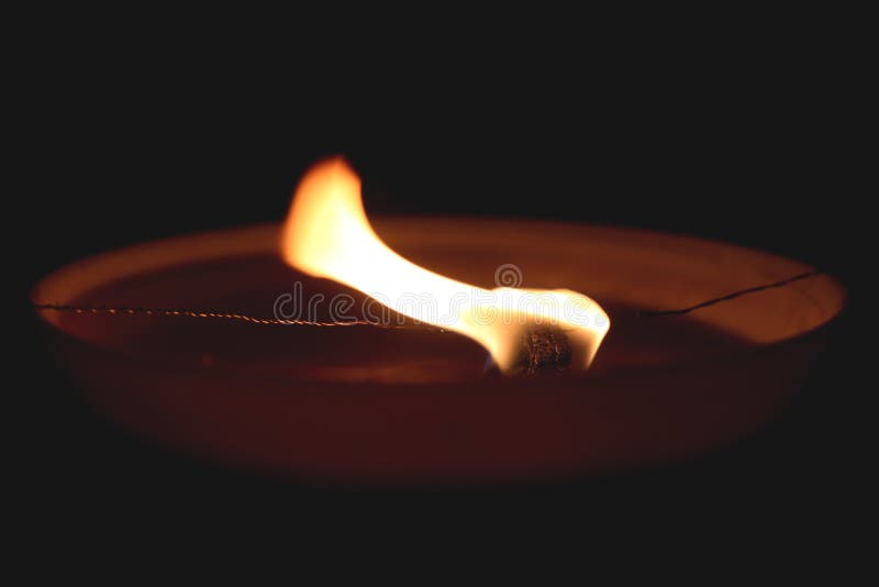 Dancing Candle Fire Flame. Warm Orange Background Stock Photo - Image ...