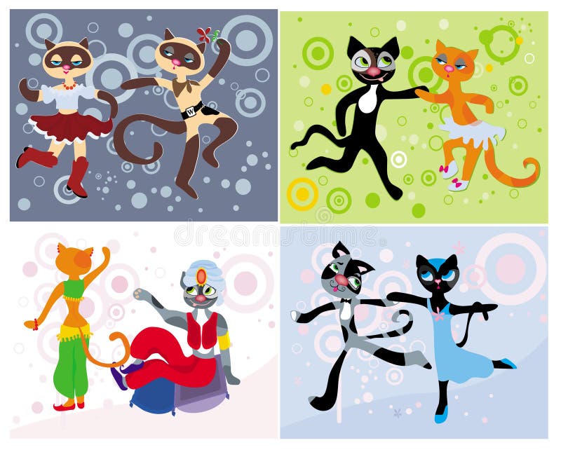 Dancing Cats Stock Illustrations – 408 Dancing Cats Stock Illustrations ...