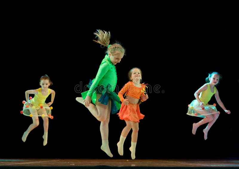 Dancing children editorial stock image. Image of girls - 22248674