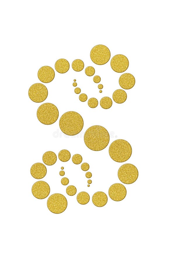 Dancing Circles in Gold Glitter - 1 Stock Illustration - Illustration ...