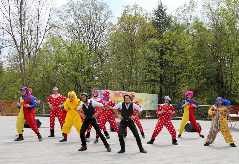 Dancing Clowns editorial stock image. Image of holiday - 40803939