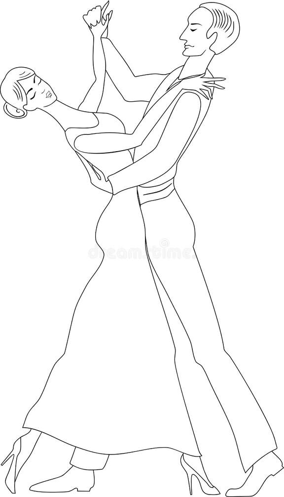 Dancing couple stock vector. Illustration of colouring - 74901020