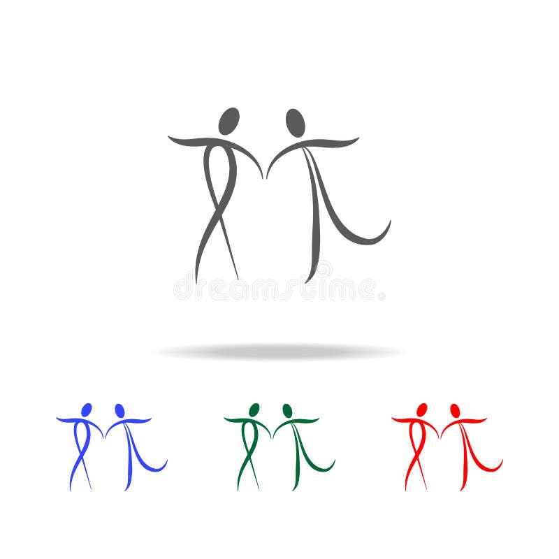Dancing Couple Icon. Elements of Dance Multi Colored Icons. Premium ...