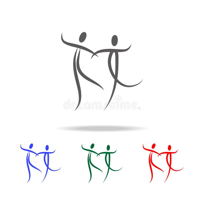 Dancing Couple Icon. Elements of Dance Multi Colored Icons. Premium ...