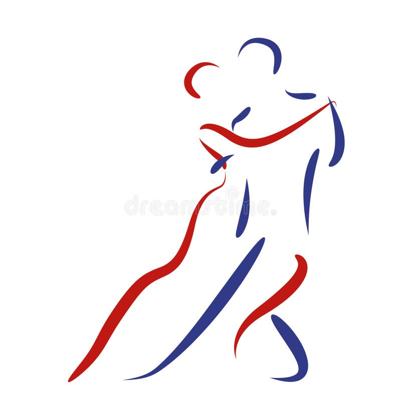 Dancing couple logo. stock vector. Illustration of couple - 59265300