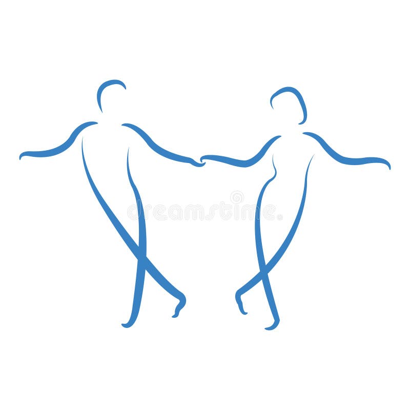 Dancing couple logo. stock vector. Illustration of couple - 59265300