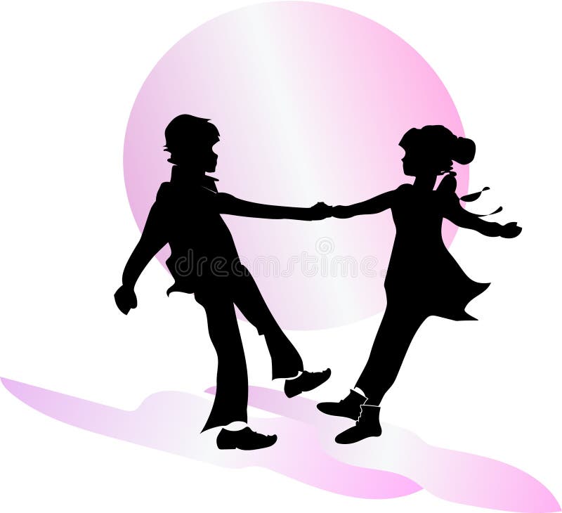 Dancing Couple. Meeting. Illustration. Stock Vector - Illustration of ...