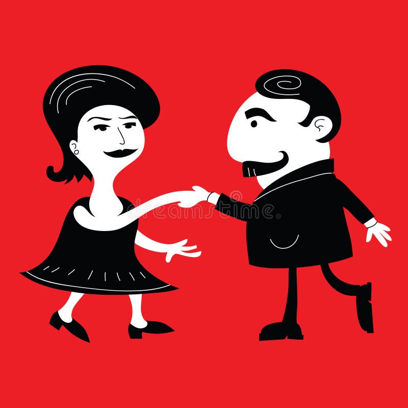 Dancing Couple stock illustration. Illustration of lifestyle - 41557351