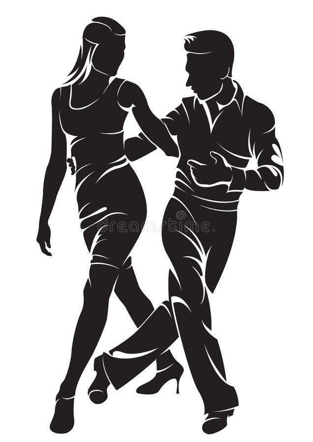 Dancing Couple Sketch, Vector Stock Vector - Illustration of romantic ...