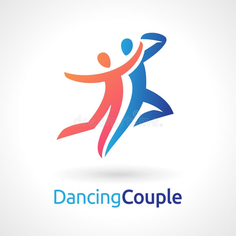 Couple Dancing Tango. Flat Style Illustration with Halftone Effect ...