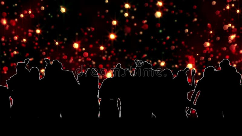Dancing Red and Yellow Particles on Black Background 4k Rendered Loop ...
