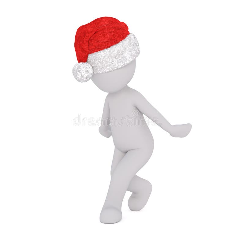 Dancing 3D Figure Steps Forward with One Foot Stock Illustration ...