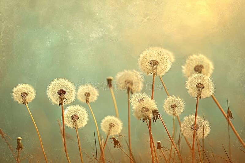 Dancing Dandelion Seeds stock illustration. Illustration of seed ...