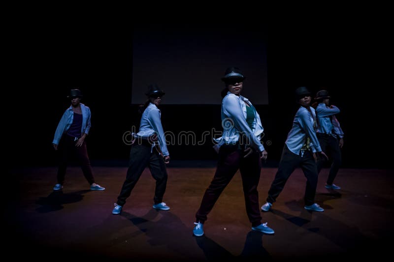 Dancing in dark studio editorial image. Image of instruments - 60568425