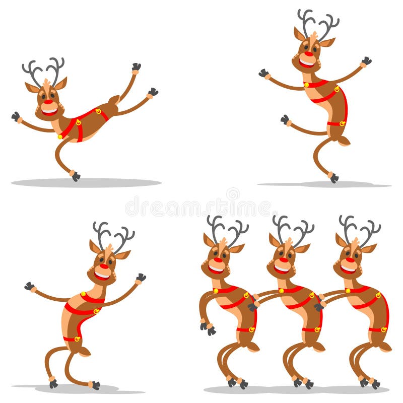 Dancing Deer Cartoon Clipart