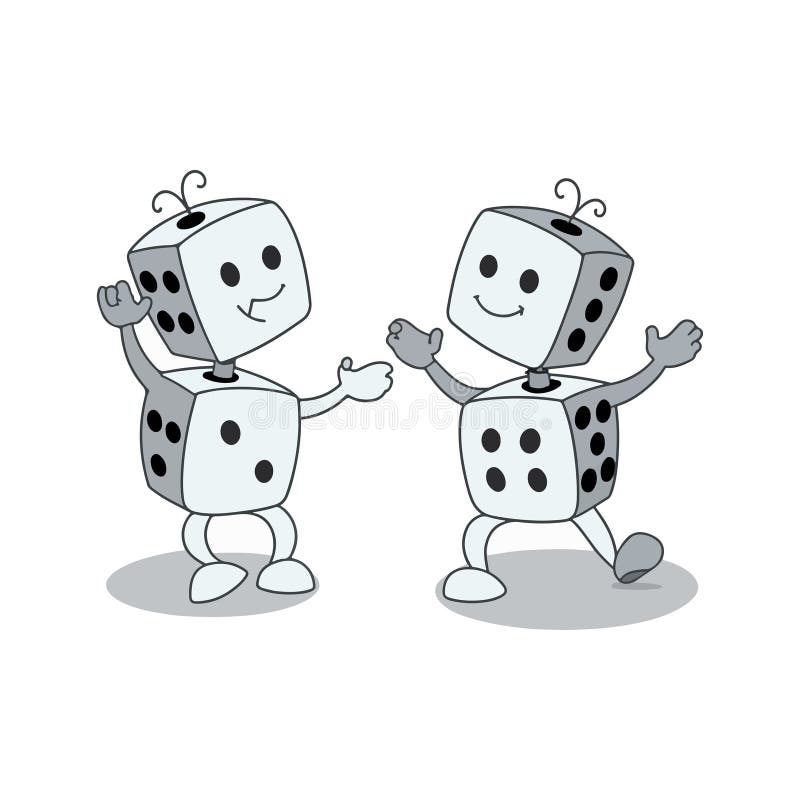 Dancing Dice Cartoon Vector Illustration Stock Illustration ...