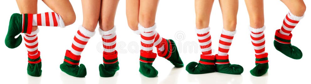 Dancing Elves stock image. Image of goofy, knees, green - 17189689
