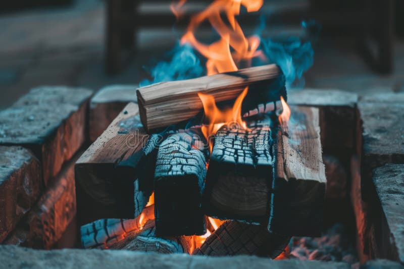 Dancing Embers of the Fiery Pit Stock Illustration - Illustration of ...