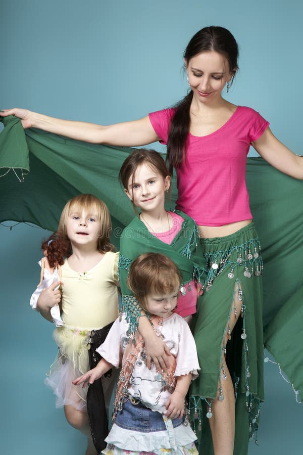 Dancing family stock photo. Image of pose, portrait, blue - 34271626