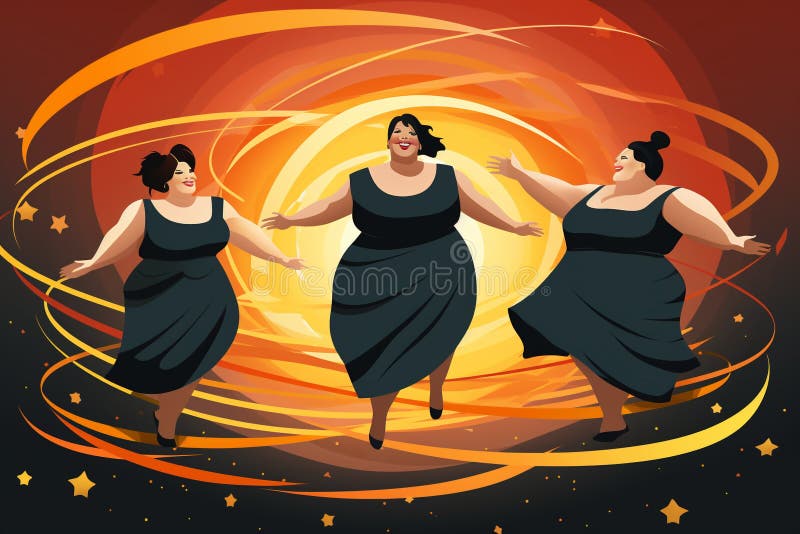 Silhouette Dancer Fat Stock Illustrations – 112 Silhouette Dancer Fat ...