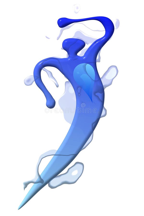 Dancing Figure in Stylized Graphics and Bright Colors Stock ...