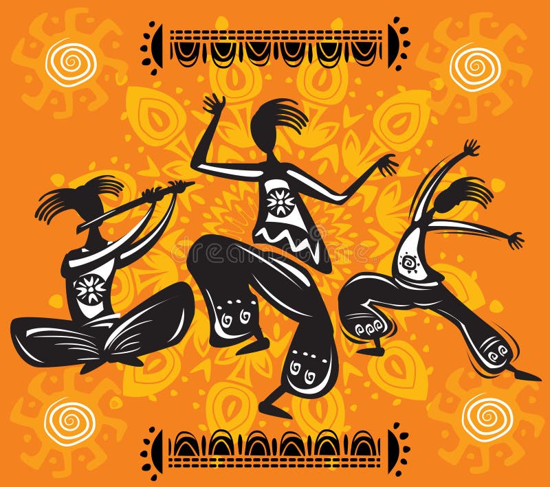 Dancing figures stock vector. Illustration of party, pattern - 14249425