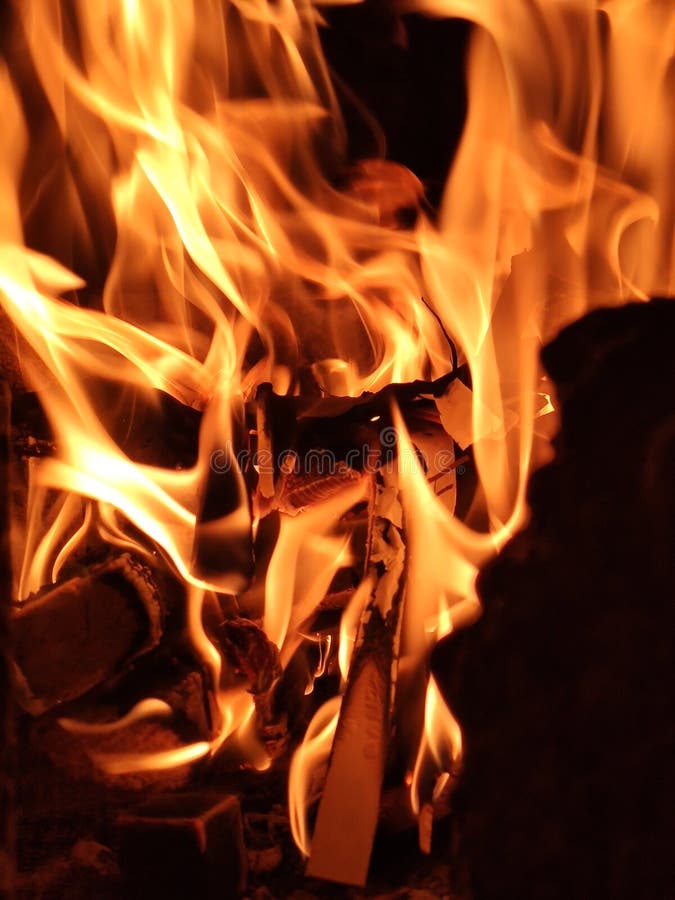 Dancing Fire and Flames Beautiful and Dangerous Stock Image - Image of ...