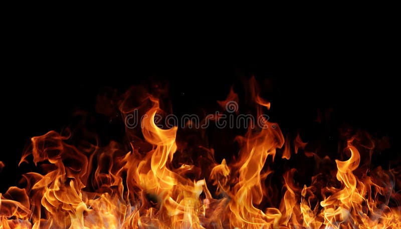 Dancing Flames Creating a Mesmerizing Display Against a Dark Background ...