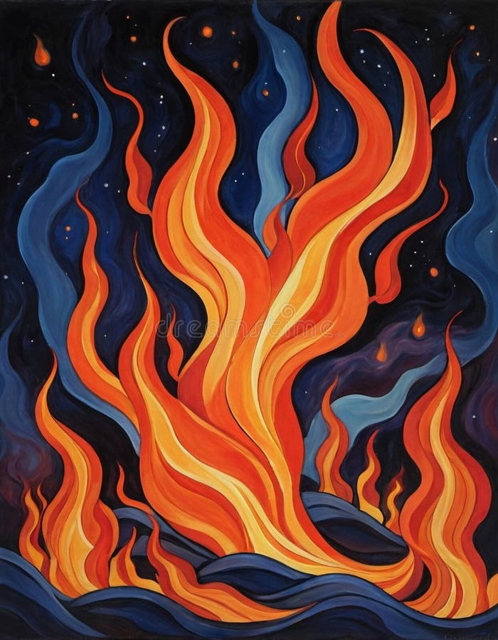 Dancing Flames. Tongues of Flame. Burning Fire, Bonfire. Fire is ...