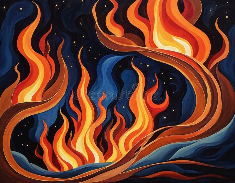 Dancing Flames. Tongues of Flame. Burning Fire, Bonfire. Fire is ...