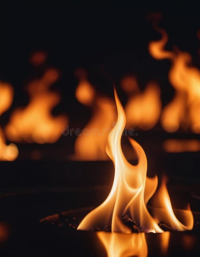 Dancing Flames. Tongues of Flame. Burning Fire, Bonfire. Fire is ...