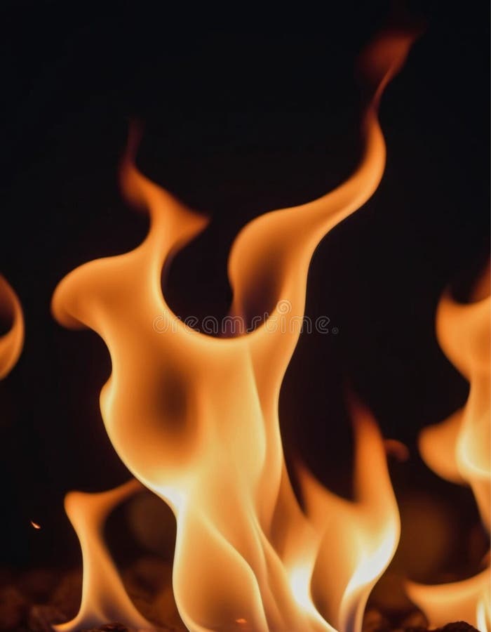 Dancing Flames. Tongues of Flame. Burning Fire, Bonfire. Fire is ...