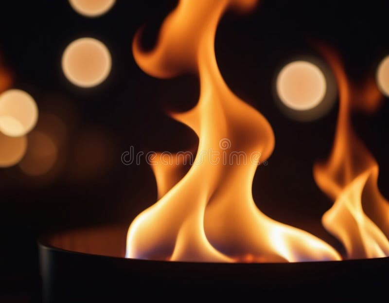 Dancing Flames. Tongues of Flame. Burning Fire, Bonfire. Fire is ...